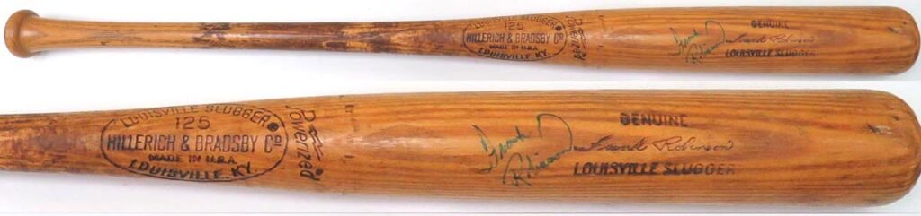 Frank Robinson Signed Game Used Bat – J.T. Sports Game Used Bats